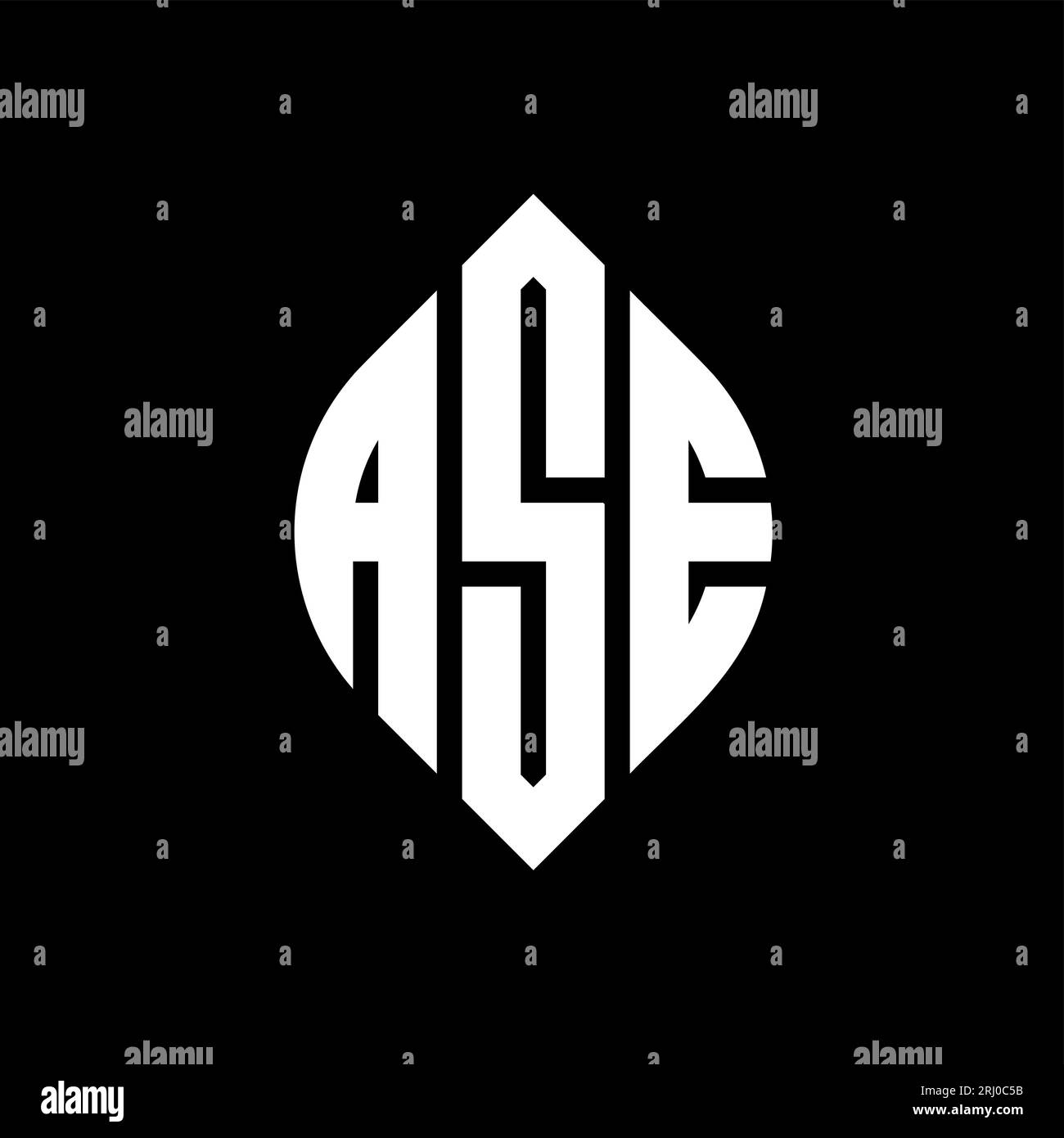 ASE circle letter logo design with circle and ellipse shape. ASE ...
