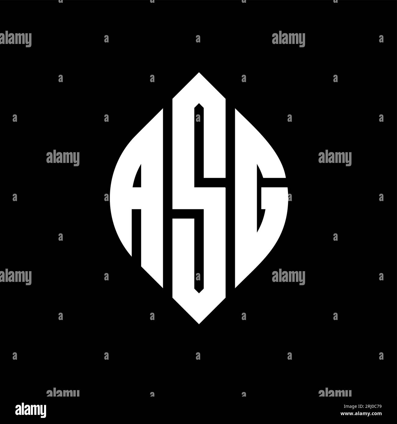 ASG circle letter logo design with circle and ellipse shape. ASG ...