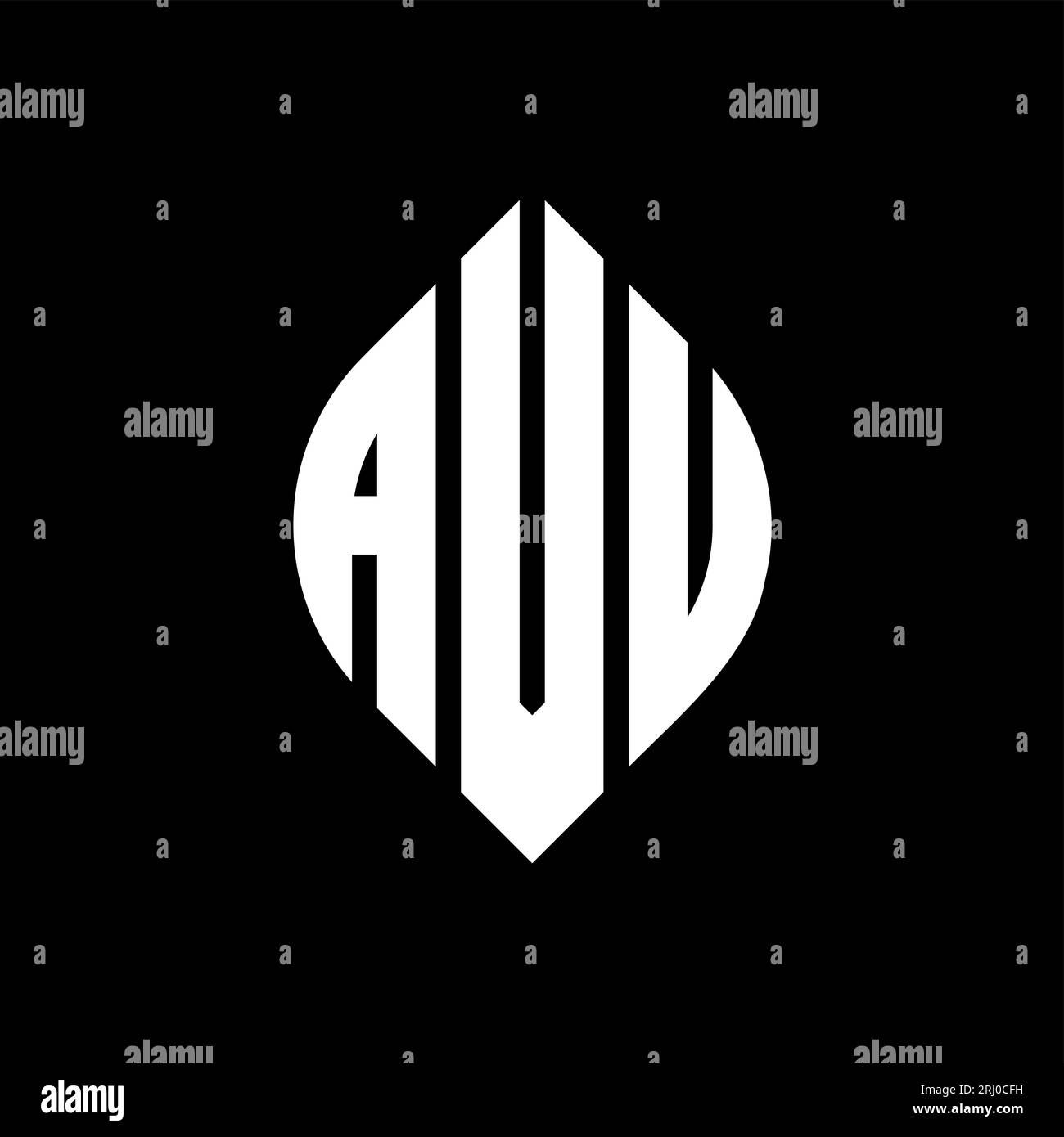 AVU circle letter logo design with circle and ellipse shape. AVU ...