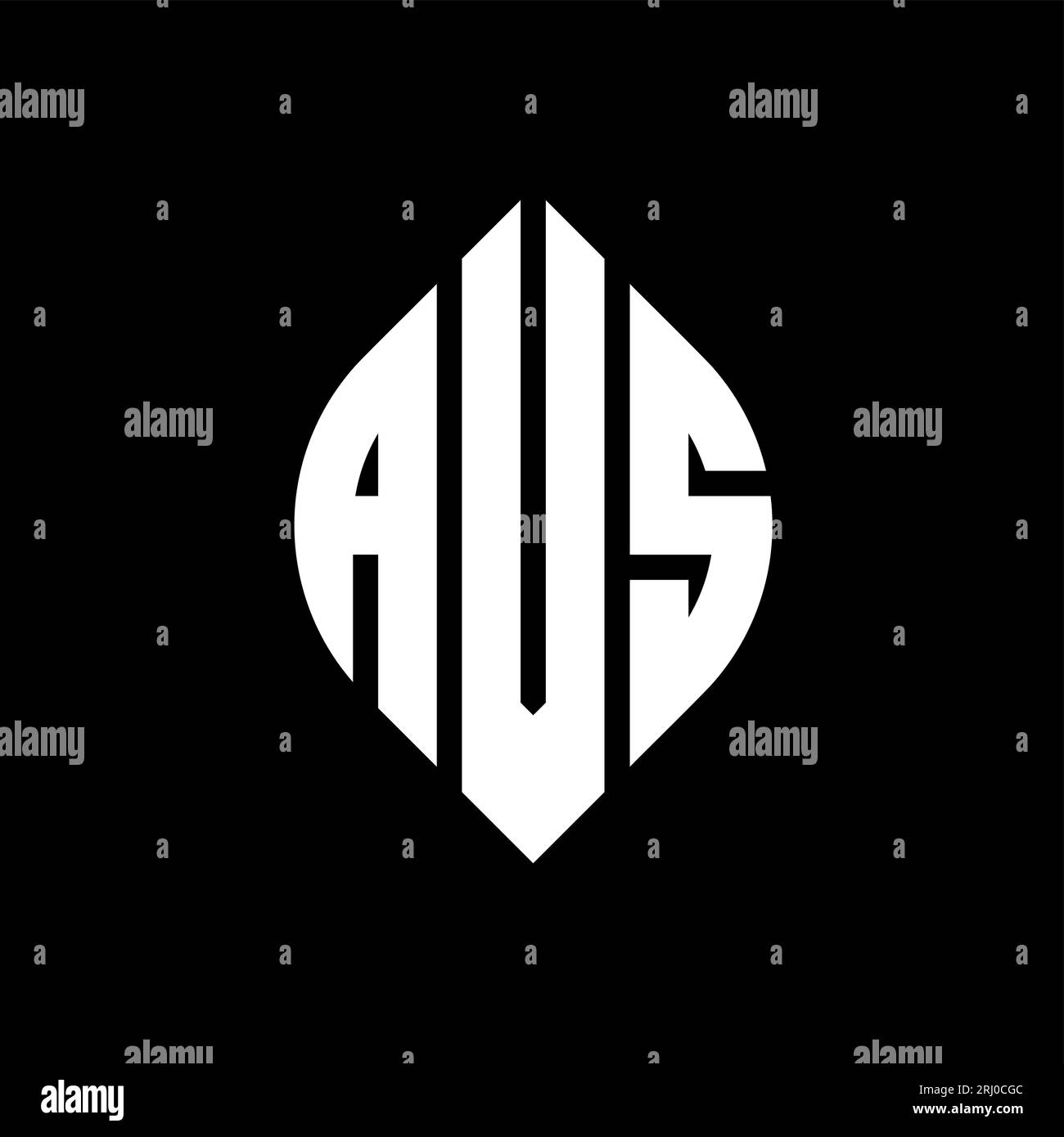 AVS circle letter logo design with circle and ellipse shape. AVS ...