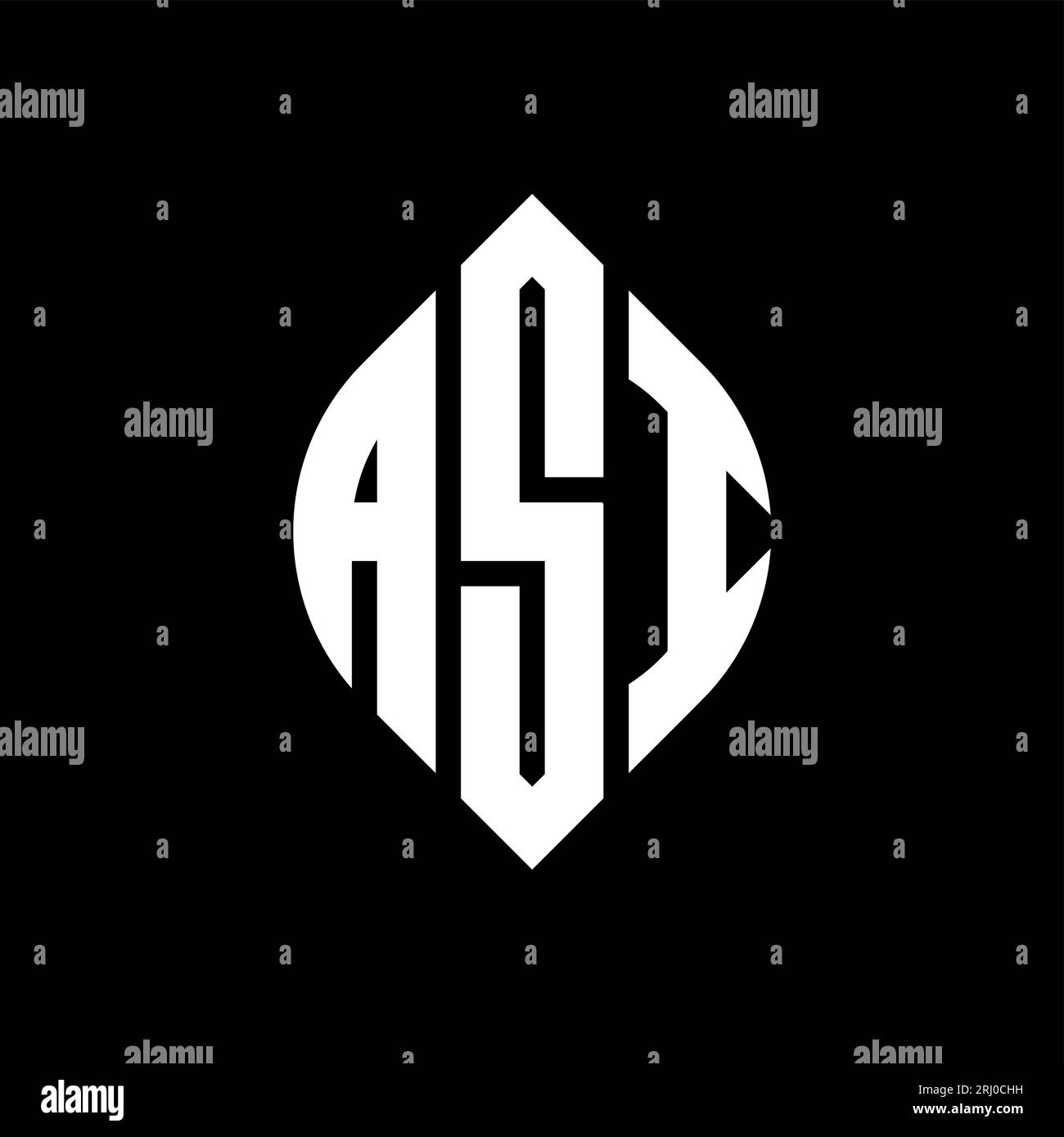 ASI circle letter logo design with circle and ellipse shape. ASI ...