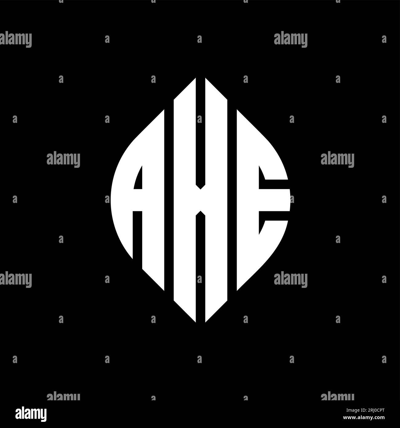 AXE circle letter logo design with circle and ellipse shape. AXE ...
