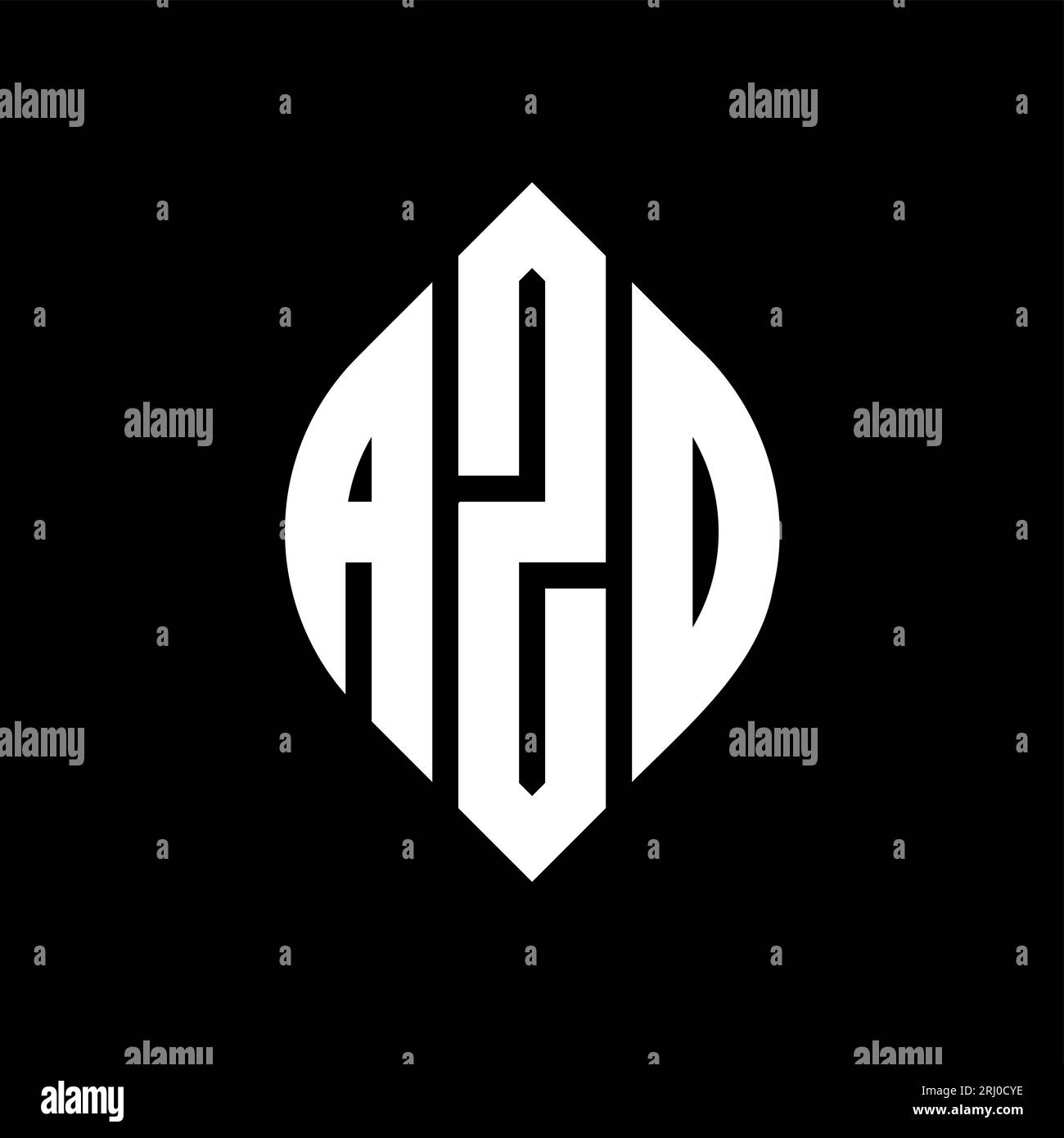 AZO circle letter logo design with circle and ellipse shape. AZO ...