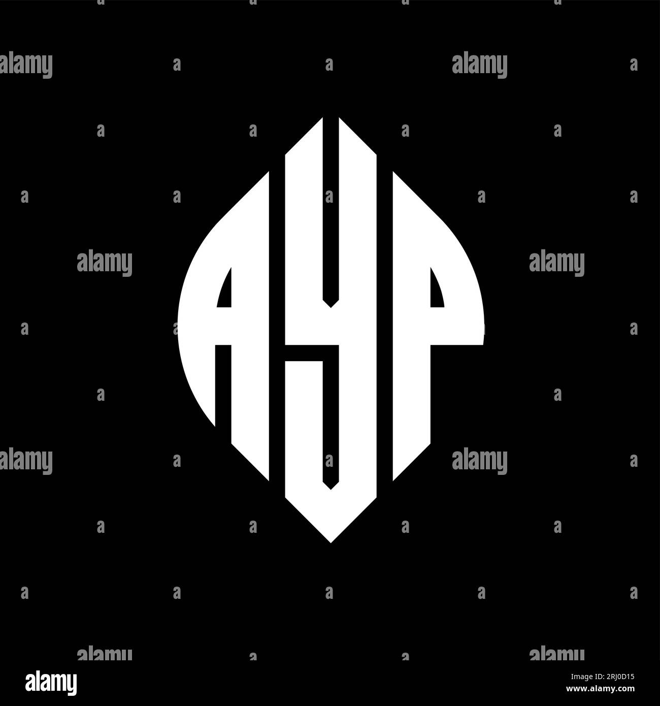 AYP circle letter logo design with circle and ellipse shape. AYP ...