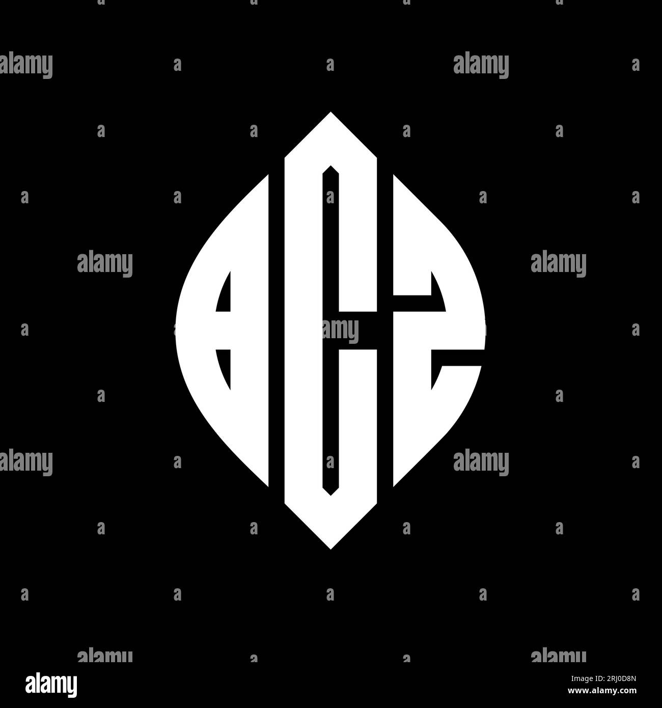 BCZ circle letter logo design with circle and ellipse shape. BCZ ...