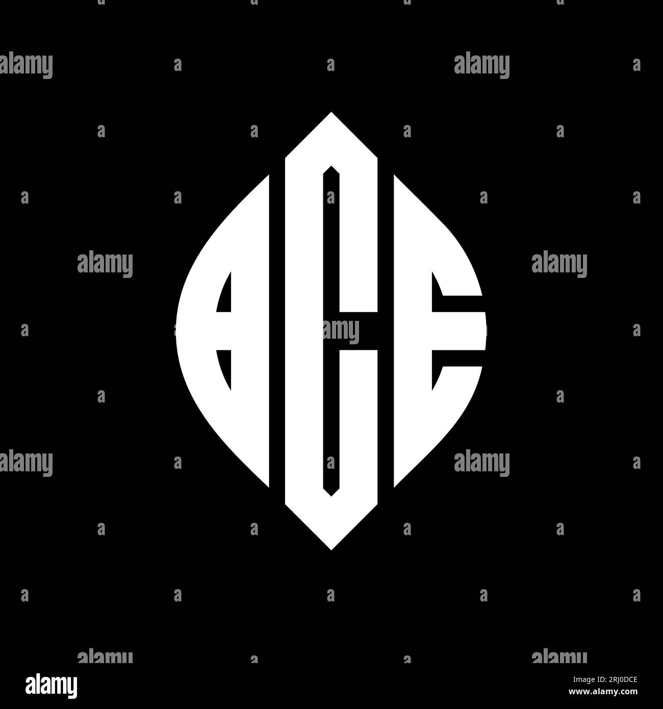 BCE circle letter logo design with circle and ellipse shape. BCE ...