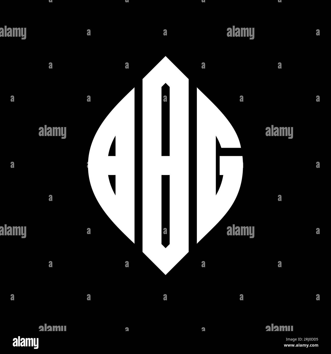 BBG circle letter logo design with circle and ellipse shape. BBG ...