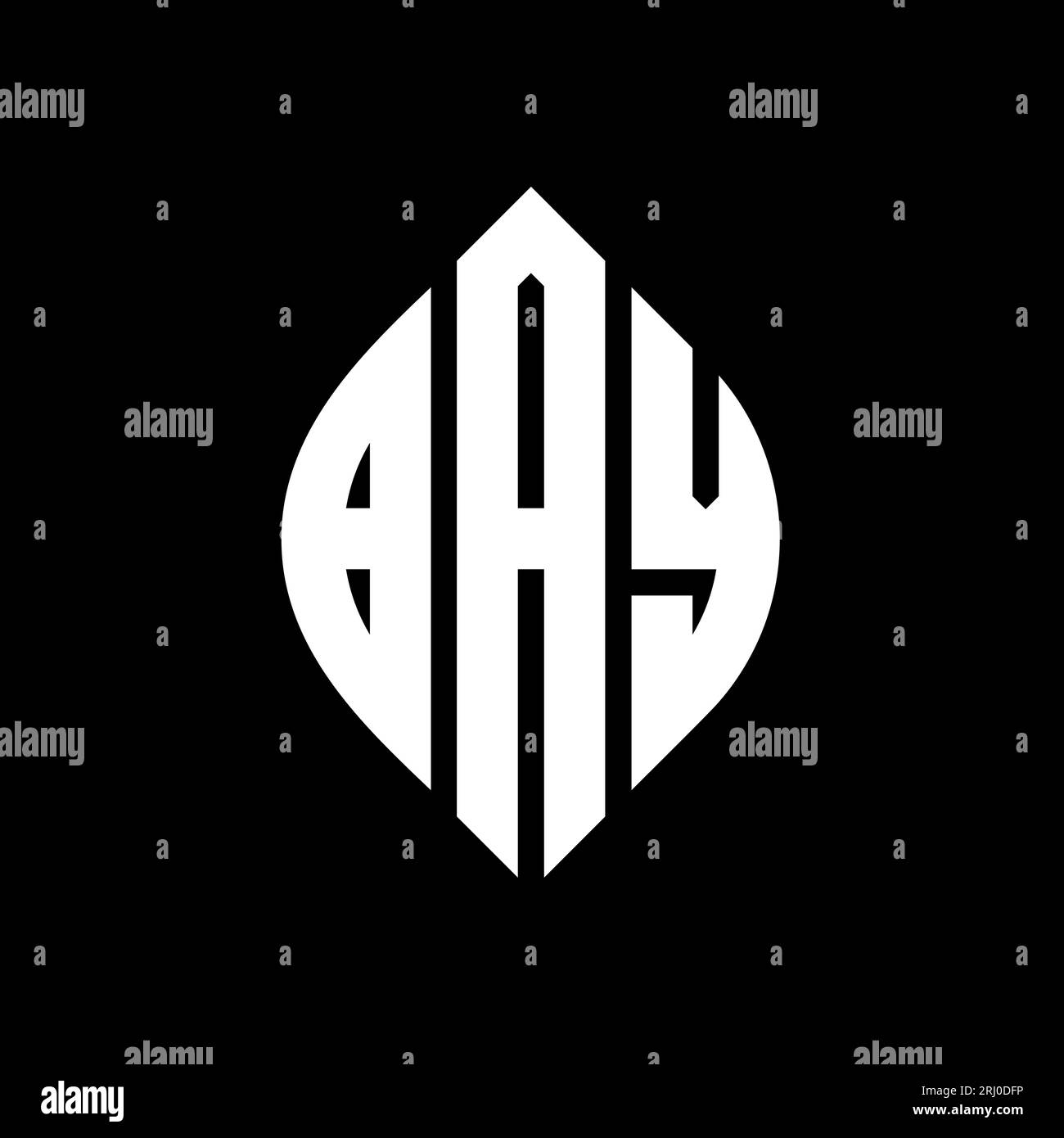 BAY circle letter logo design with circle and ellipse shape. BAY ...
