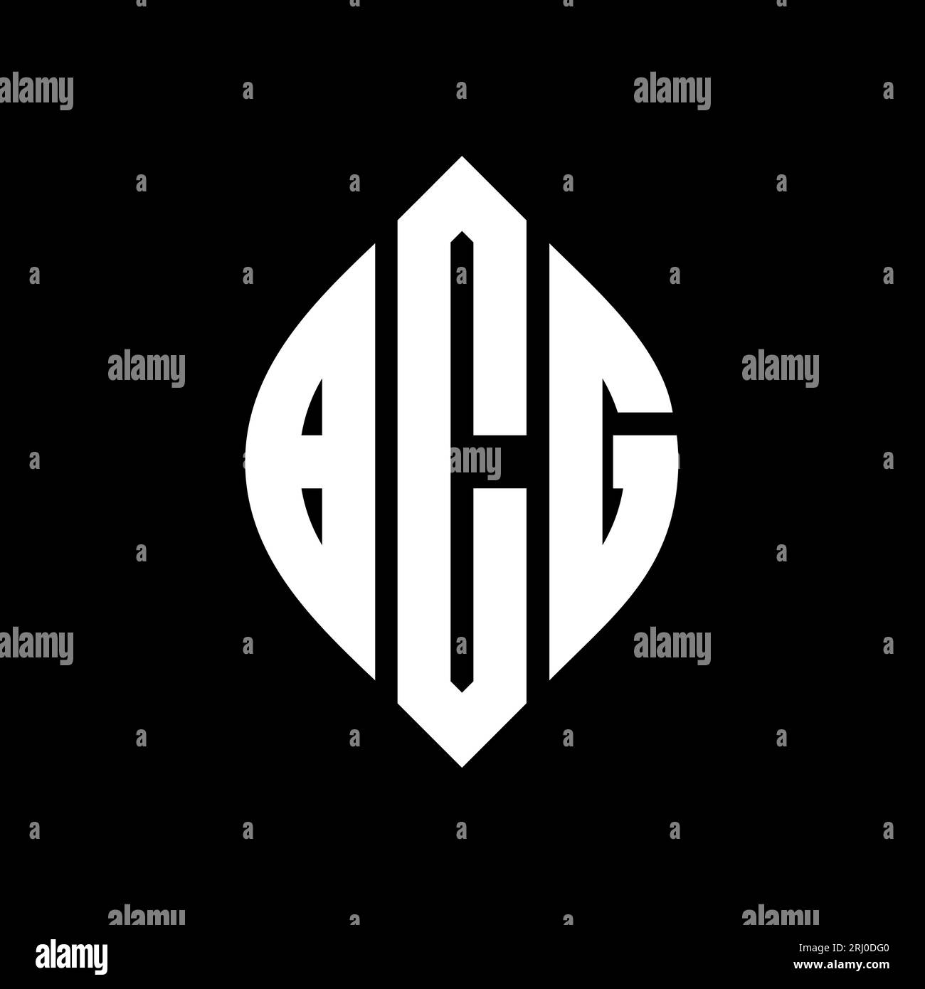Bcg Circle Letter Logo Design With Circle And Ellipse Shape Bcg Ellipse Letters With