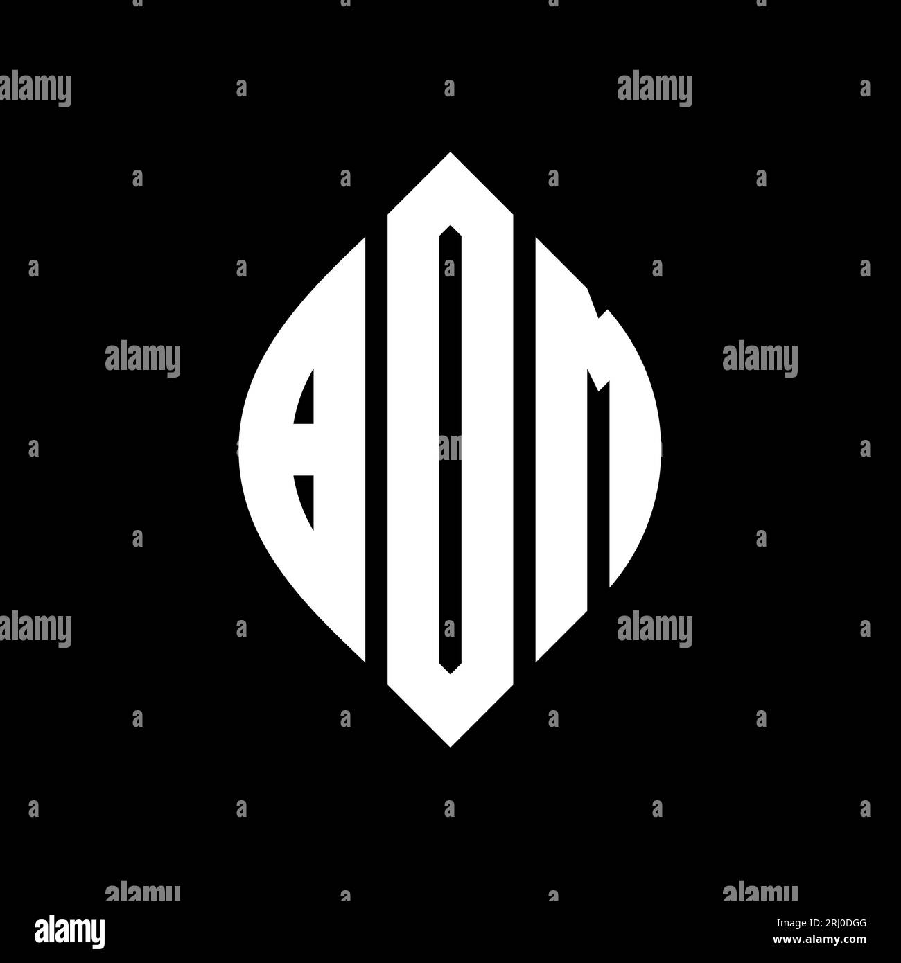 BDM circle letter logo design with circle and ellipse shape. BDM ...