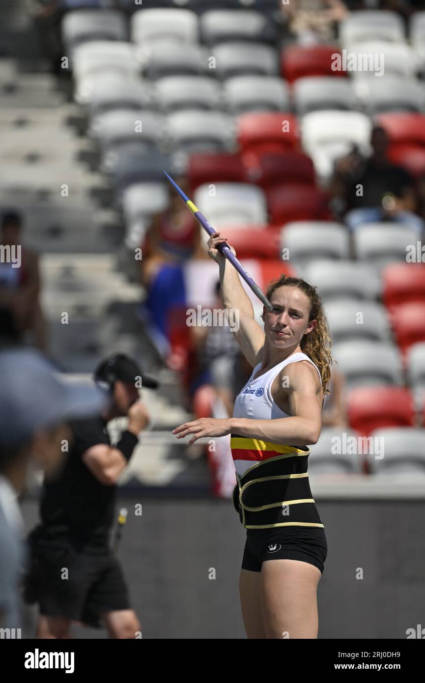 Budapest, Hungary. 20th Aug, 2023. Belgian Noor Vidts pictured in ...