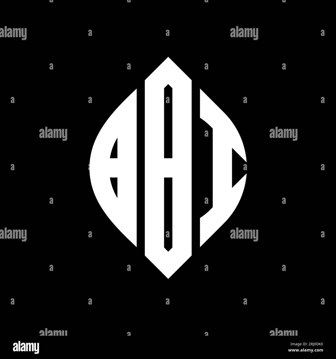 BBI circle letter logo design with circle and ellipse shape. BBI ...