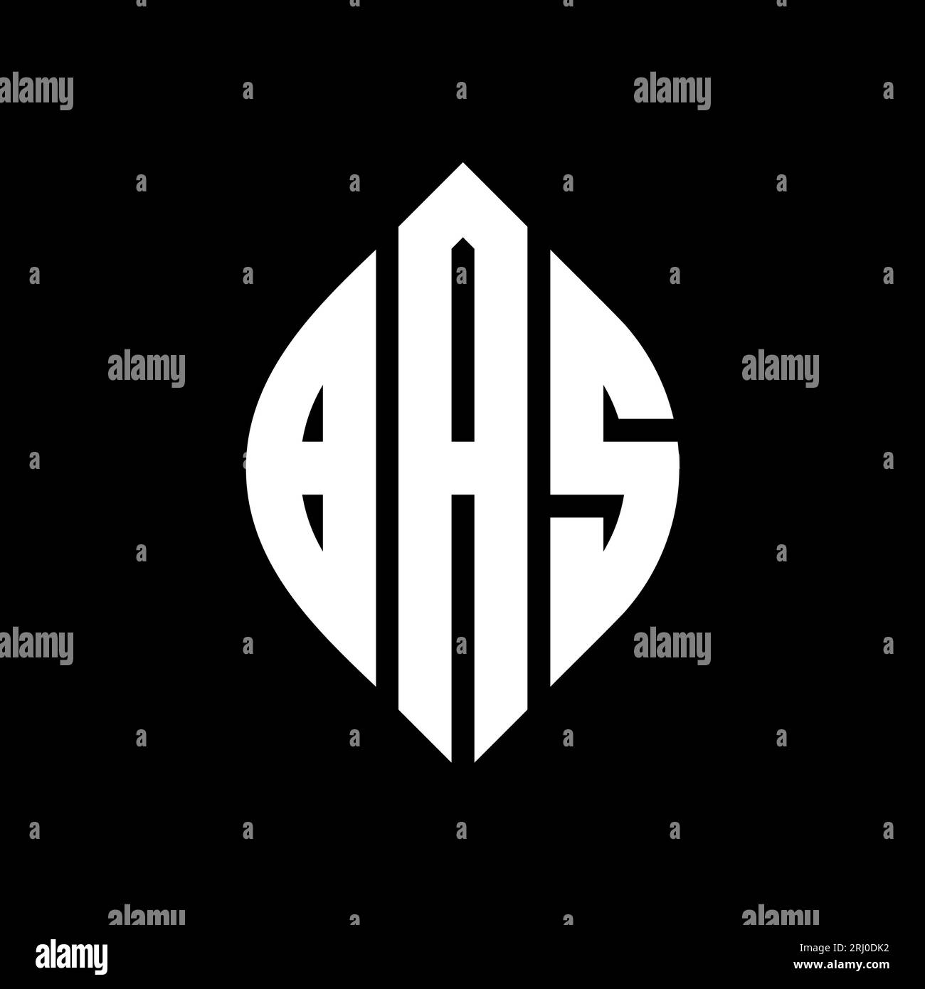 BAS circle letter logo design with circle and ellipse shape. BAS ...