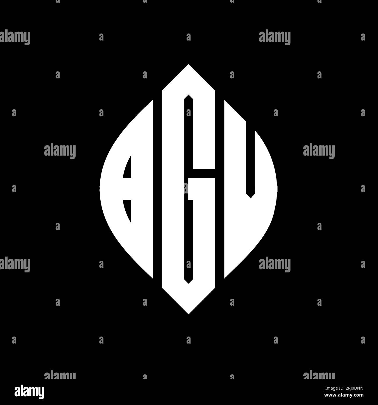 BGV circle letter logo design with circle and ellipse shape. BGV ...