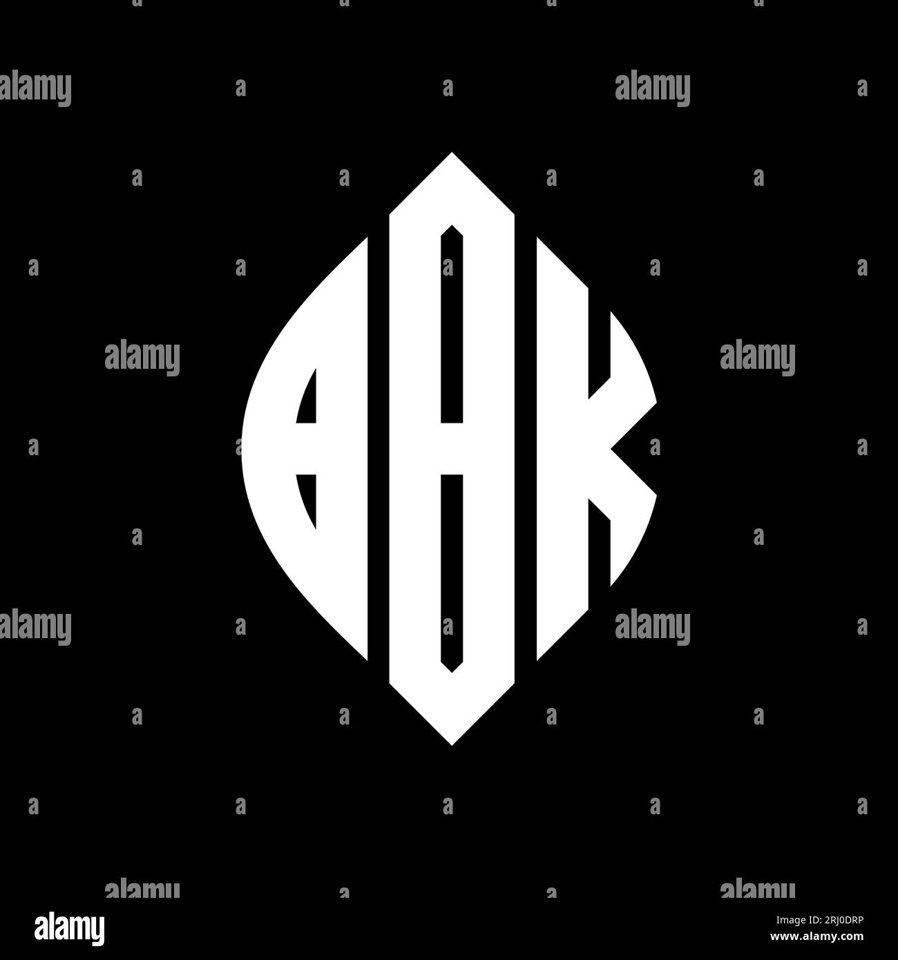 BBK circle letter logo design with circle and ellipse shape. BBK ...