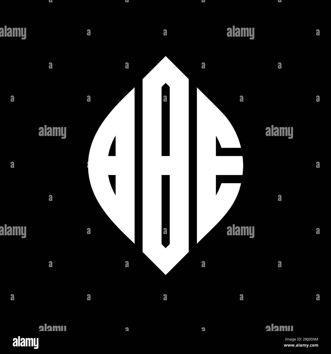 BBE circle letter logo design with circle and ellipse shape. BBE ...