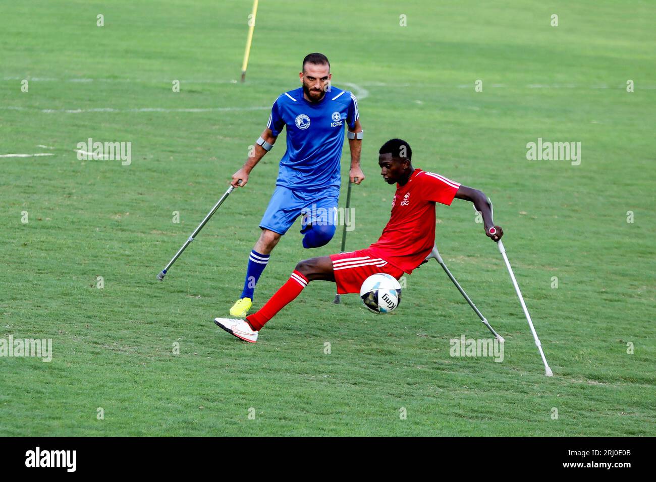 August 16, 2023: Gaza, Palestine. August 18, 2023. Two teams of ...