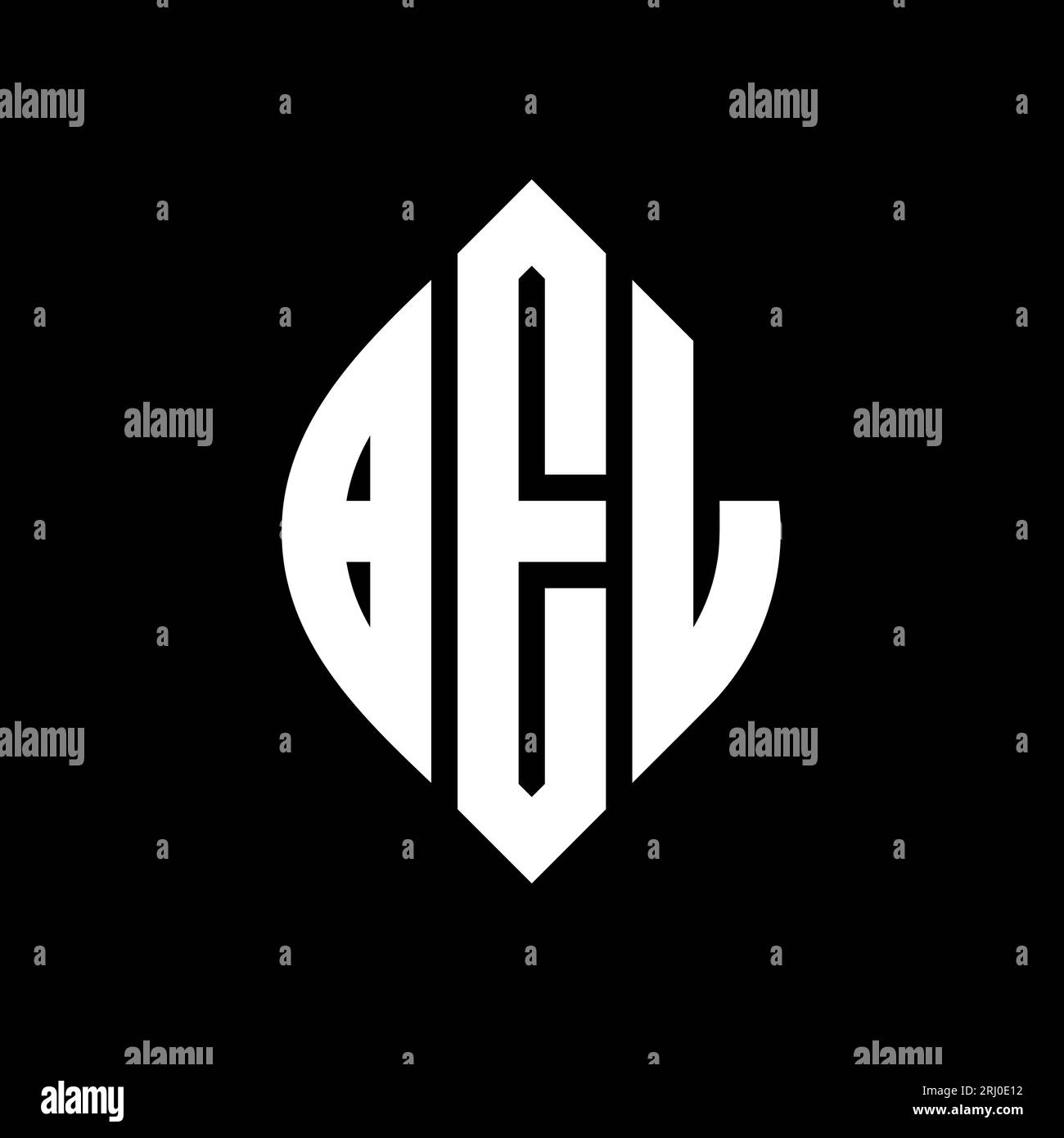 BEL circle letter logo design with circle and ellipse shape. BEL ...