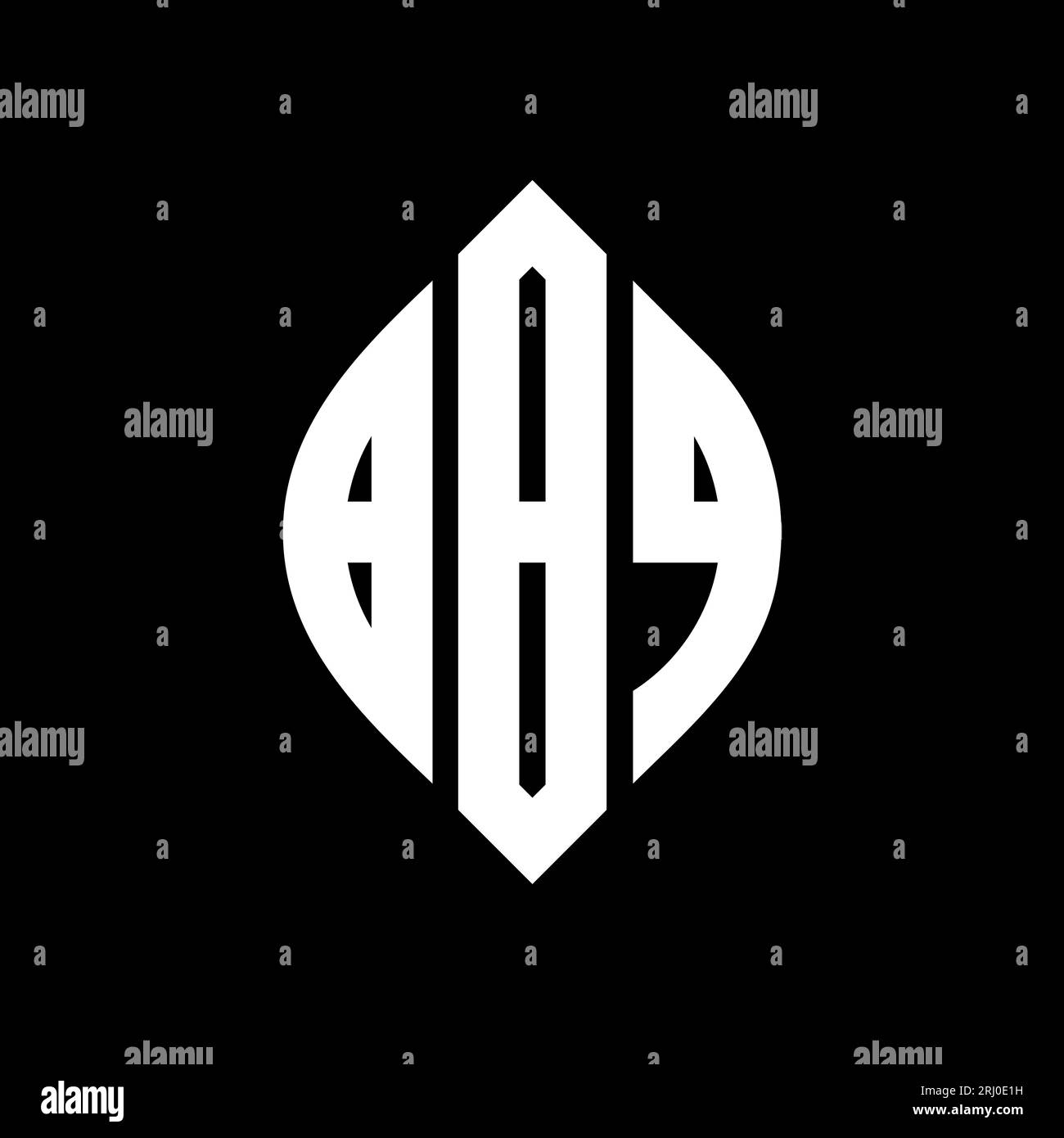 BBQ circle letter logo design with circle and ellipse shape. BBQ ...