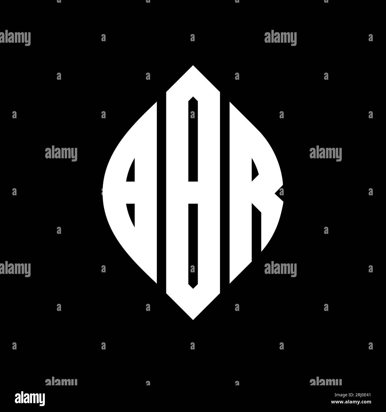 BBR circle letter logo design with circle and ellipse shape. BBR ...