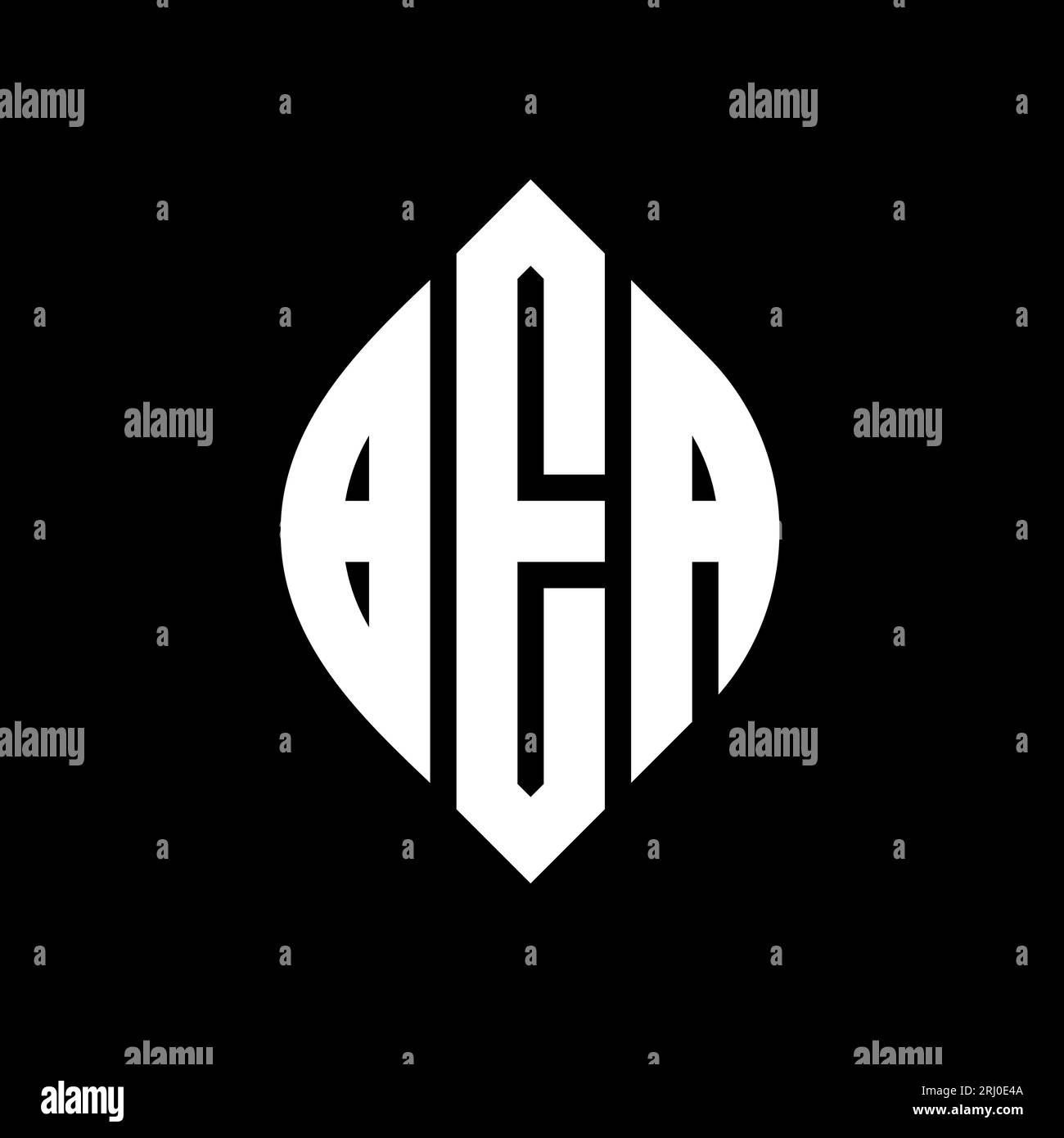 BEA circle letter logo design with circle and ellipse shape. BEA ...