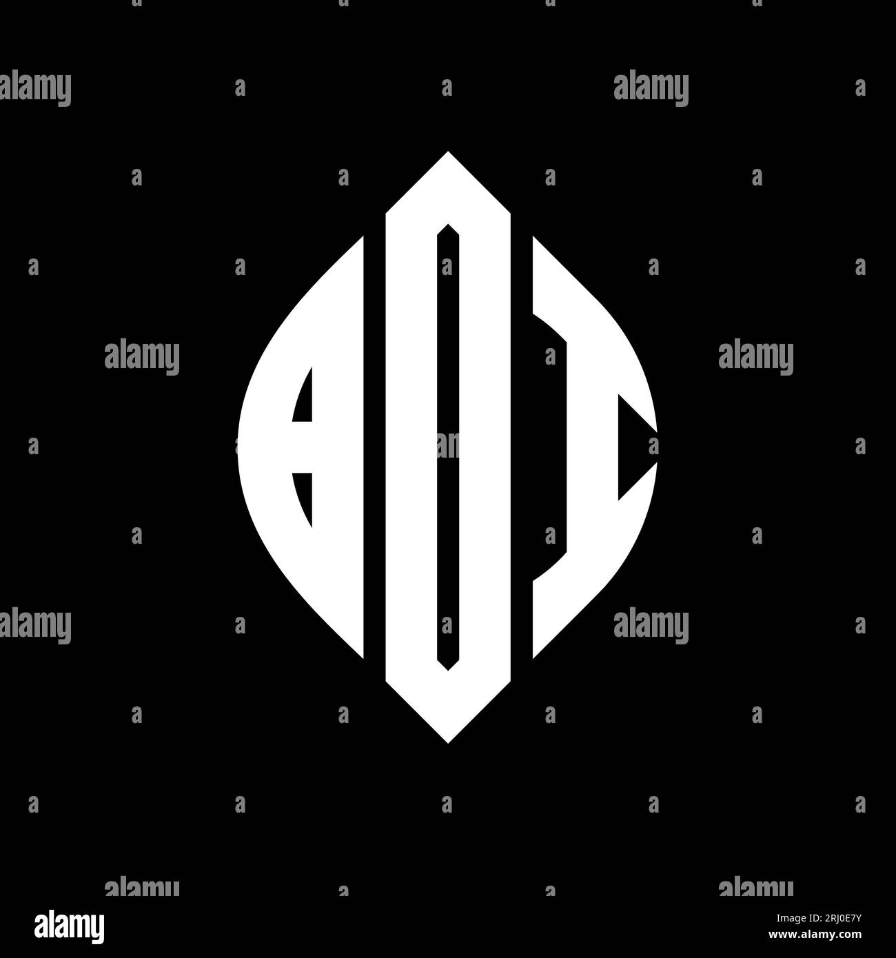 BDI circle letter logo design with circle and ellipse shape. BDI ...