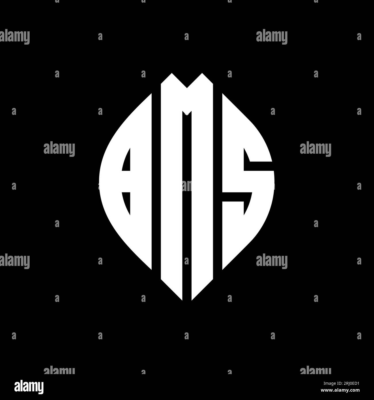 BMS circle letter logo design with circle and ellipse shape. BMS ...
