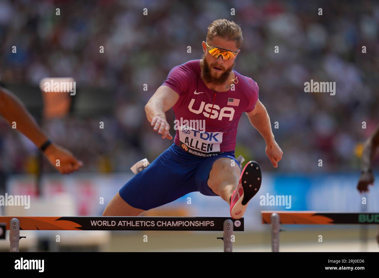 CJ Allen, of the United States, competes in the Men's 400-meters ...