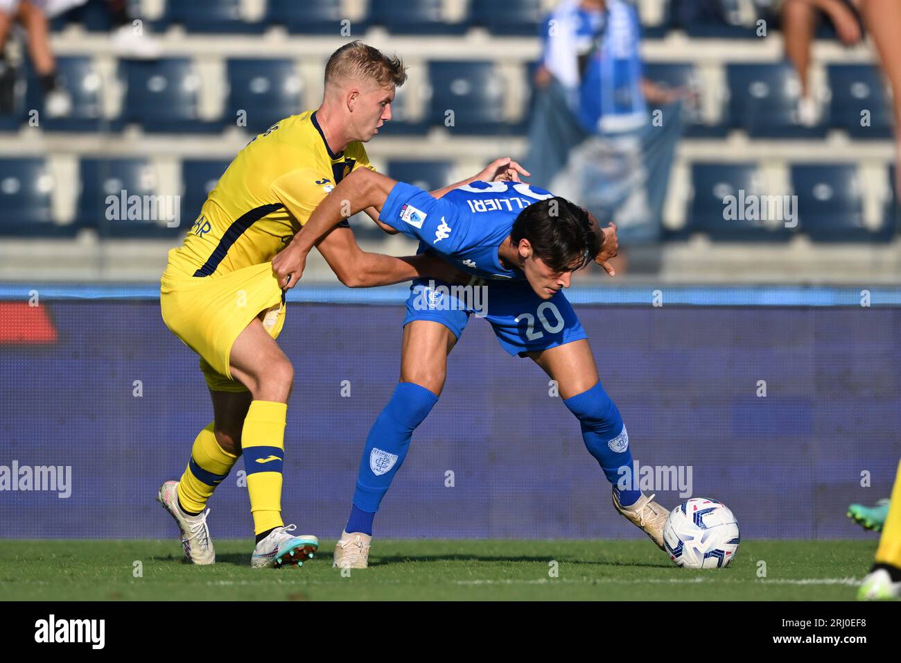 Matteo Cancellieri (Empoli)Josh Doig (Hellas Verona) during the Italian ...