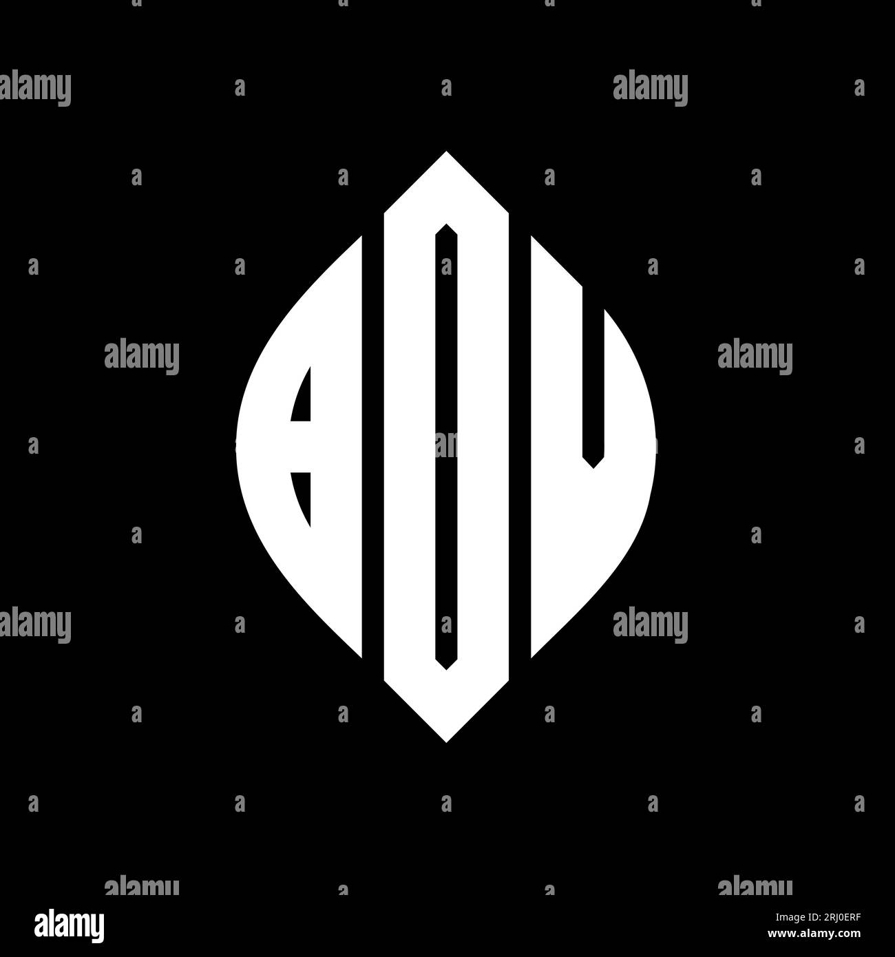 BDV circle letter logo design with circle and ellipse shape. BDV ...