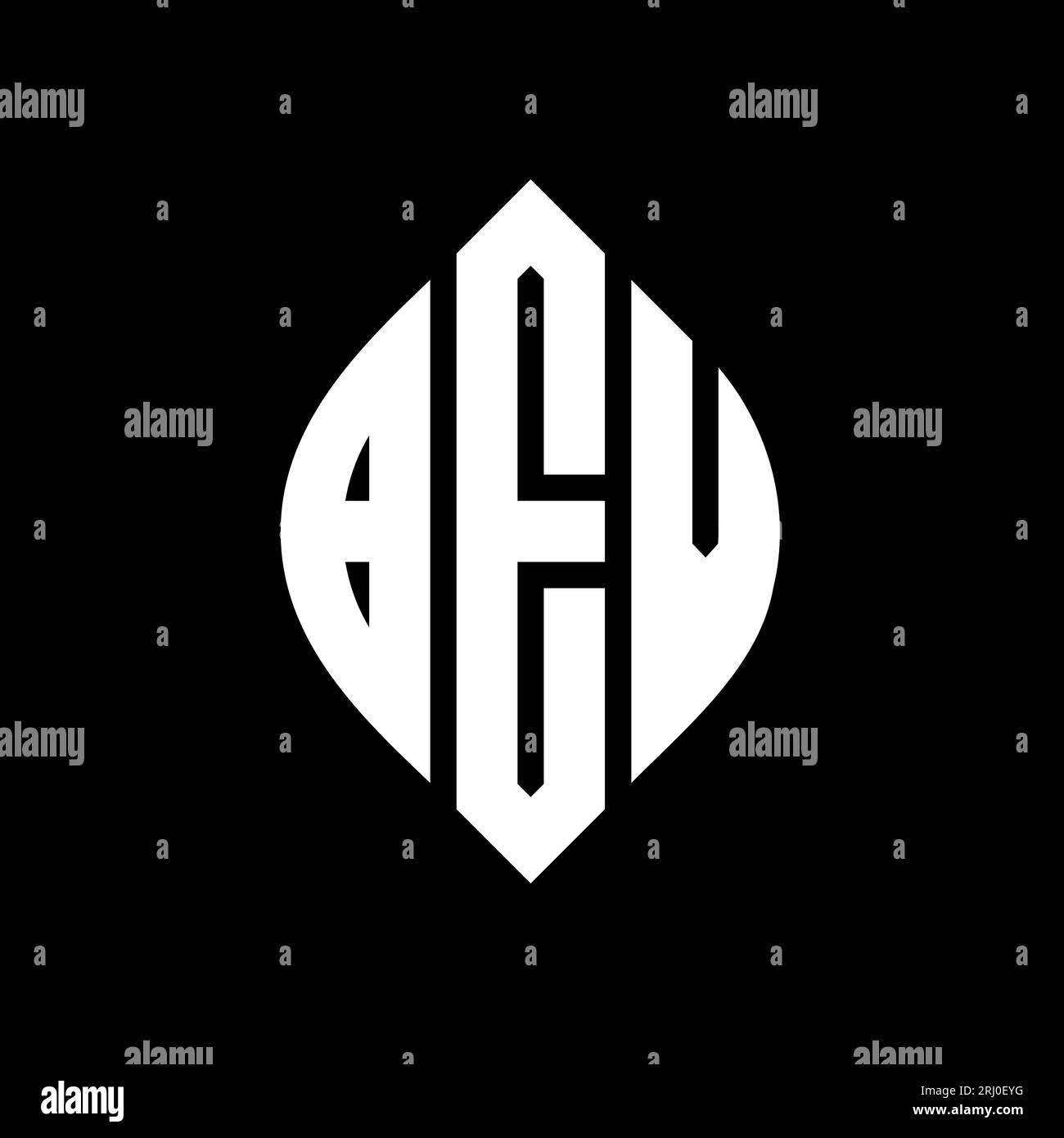 BEV circle letter logo design with circle and ellipse shape. BEV ...