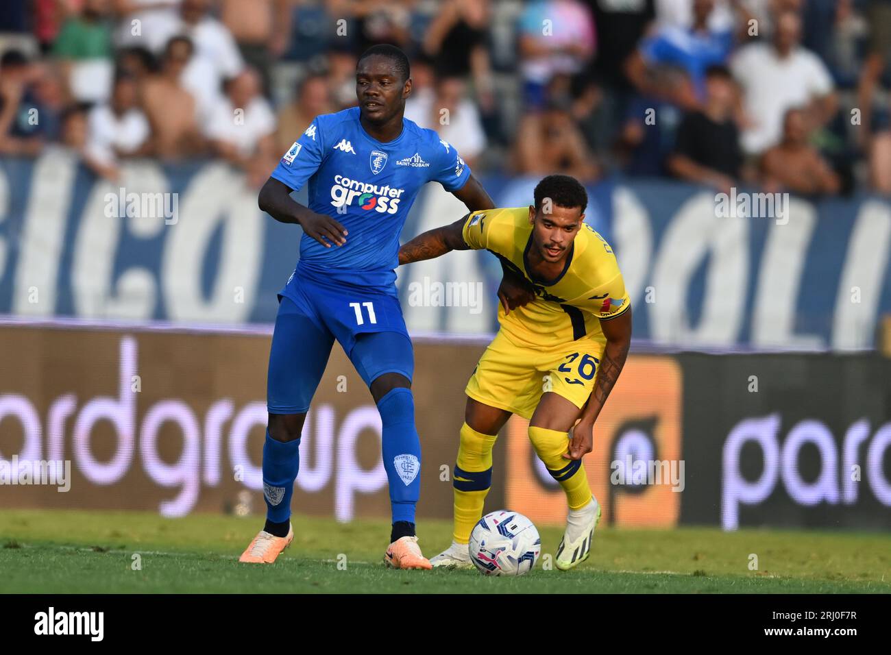 Emmanuel Gyasi (Empoli)Cyril Ngonge (Hellas Verona) during the Italian ...