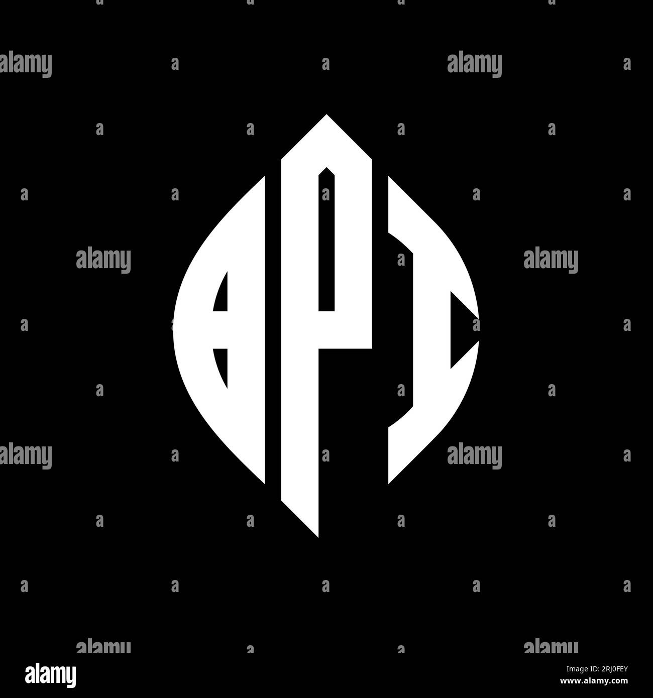 BPI circle letter logo design with circle and ellipse shape. BPI ...