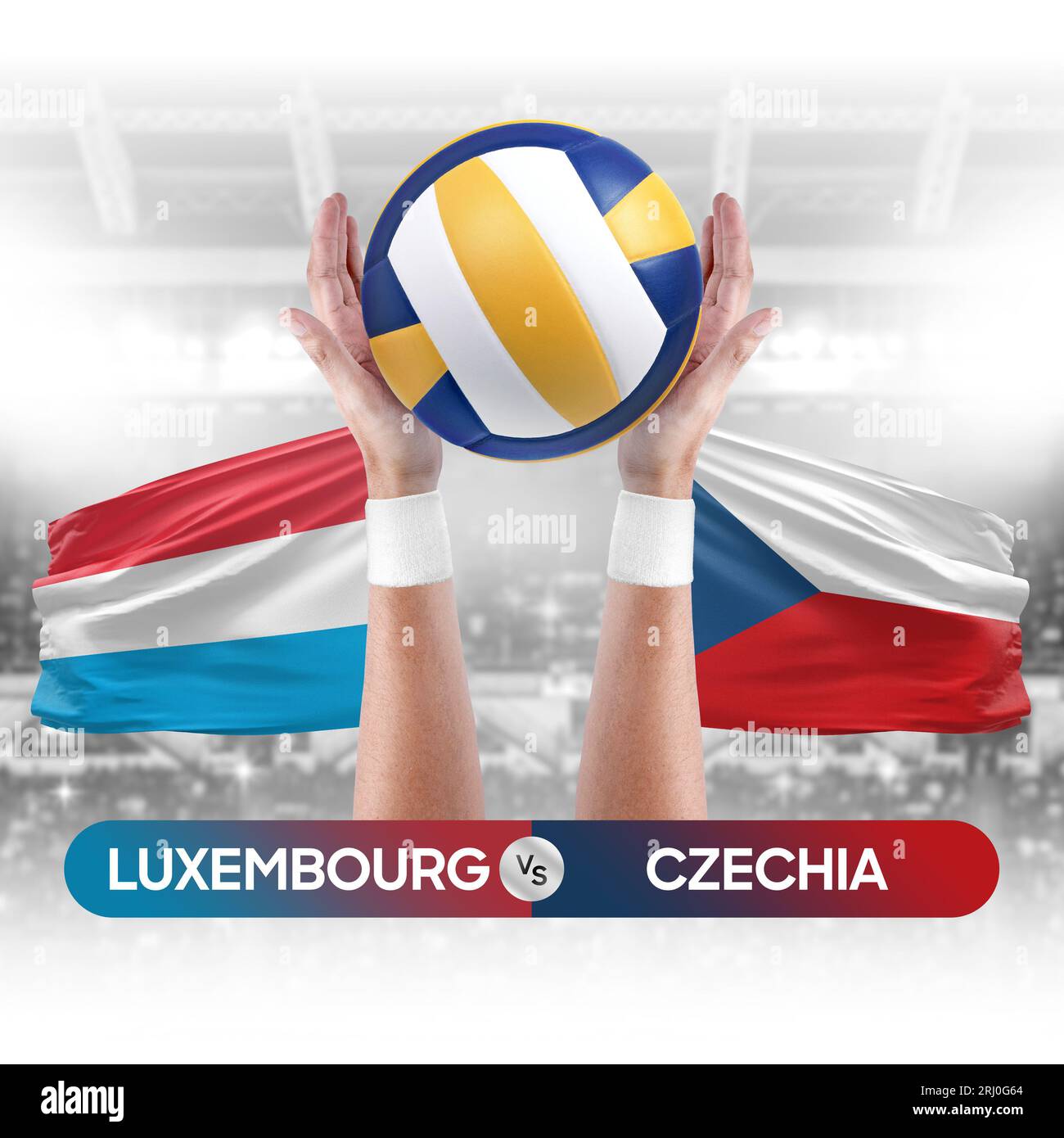 Luxembourg vs Czechia national teams volleyball volley ball match ...