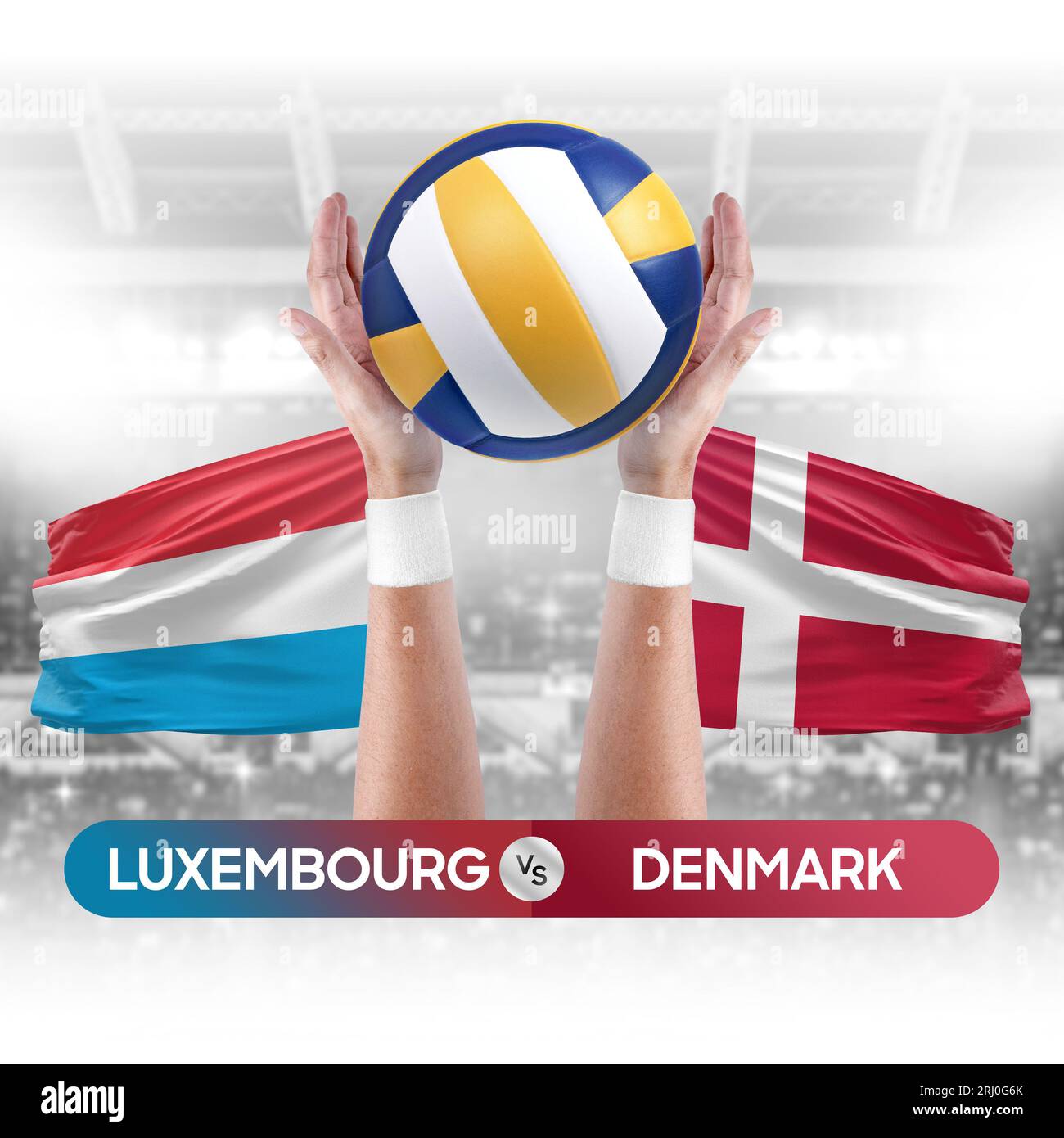 Luxembourg vs Denmark national teams volleyball volley ball match ...