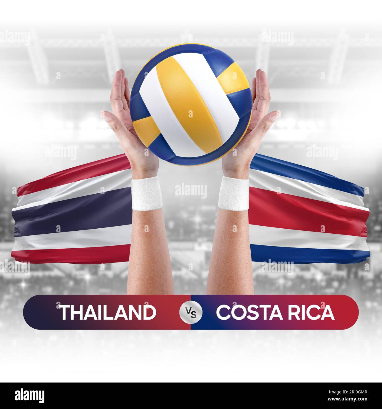 Thailand vs Costa Rica national teams volleyball volley ball match ...