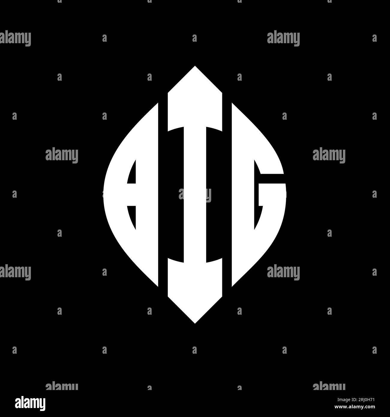 BIG circle letter logo design with circle and ellipse shape. BIG ...