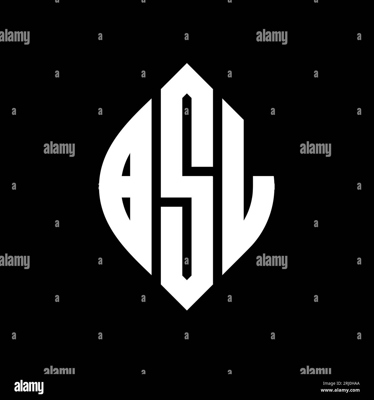 Bsl Circle Letter Logo Design With Circle And Ellipse Shape Bsl Ellipse Letters With