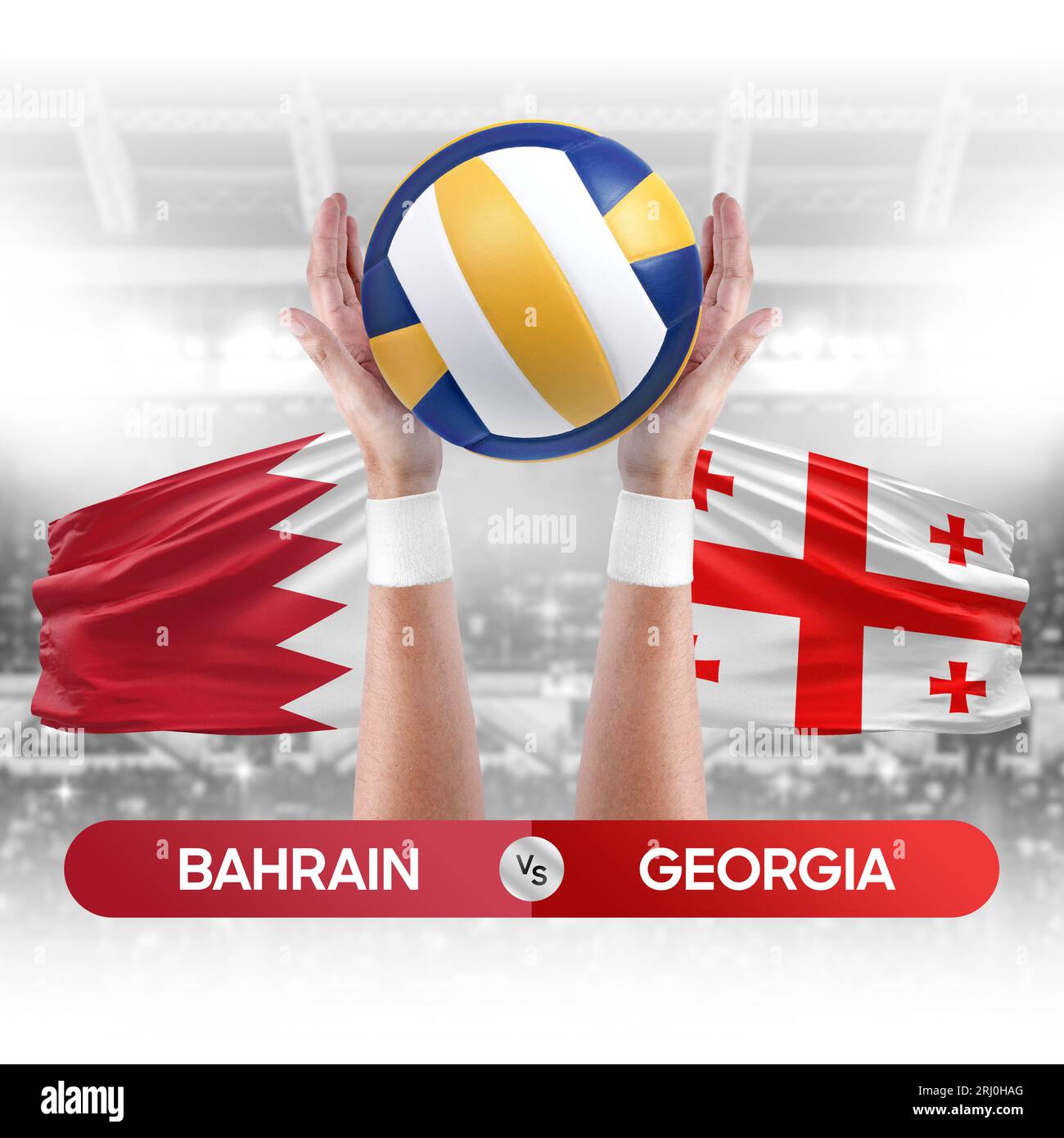 Bahrain vs Georgia national teams volleyball volley ball match ...