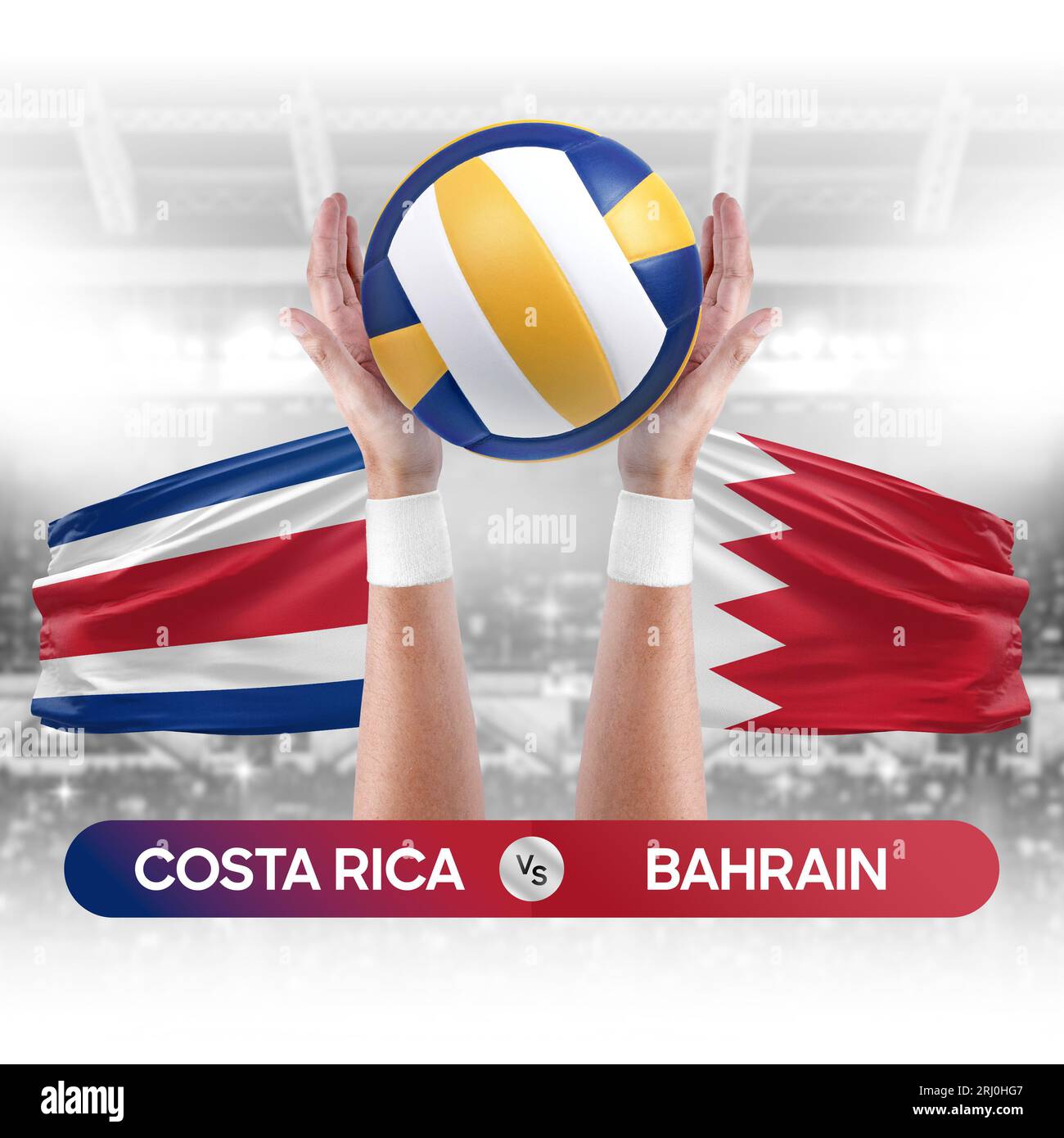 Costa Rica vs Bahrain national teams volleyball volley ball match ...