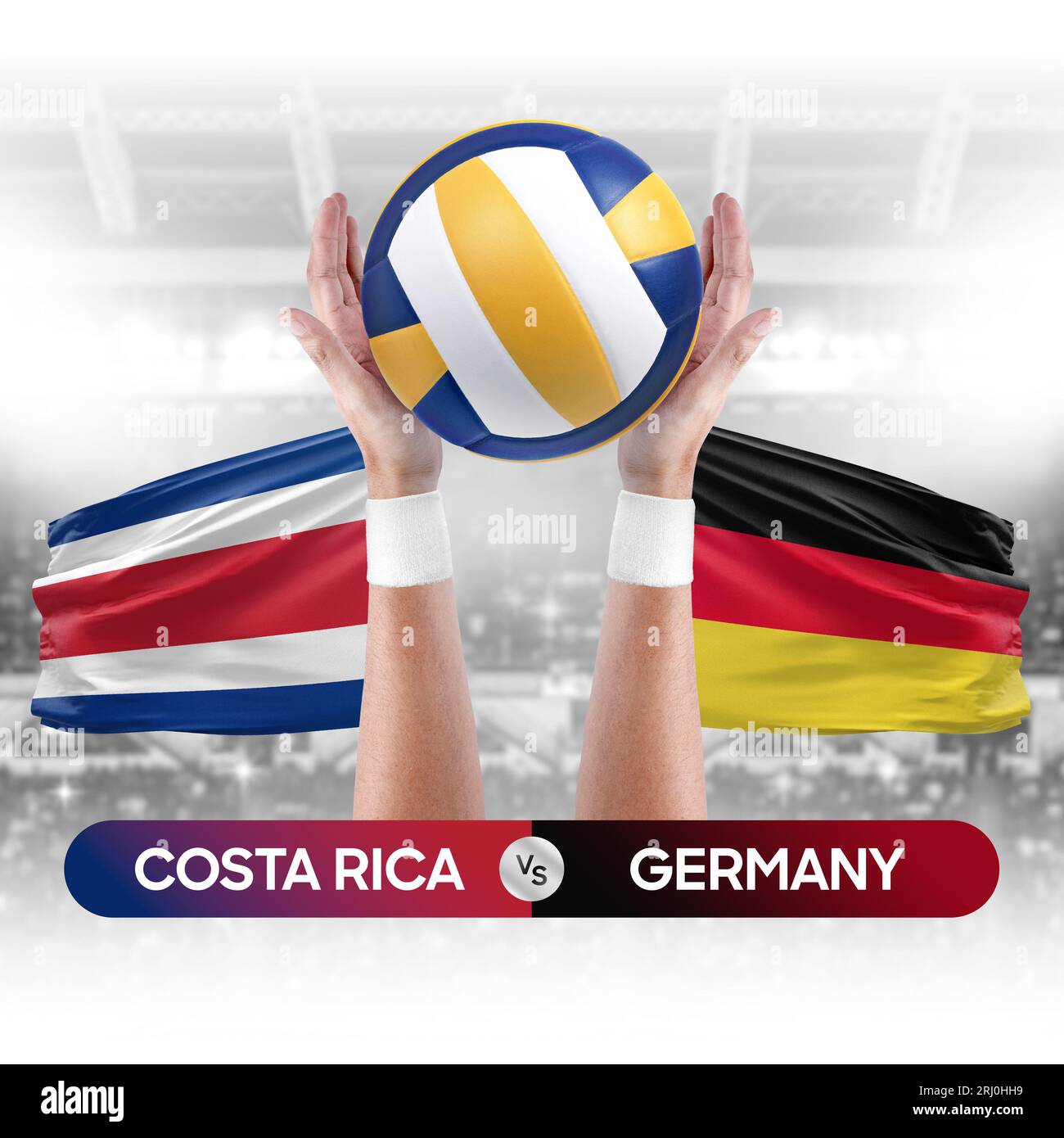 Costa Rica vs Germany national teams volleyball volley ball match ...