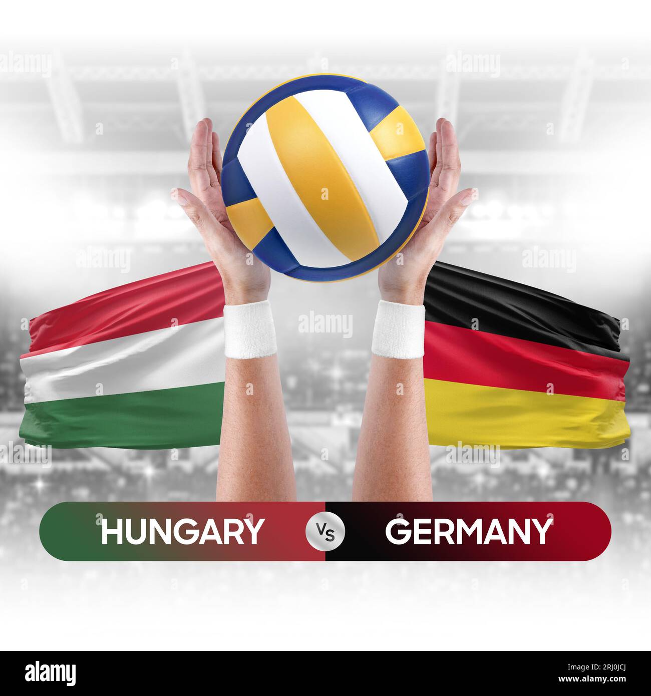 Hungary vs Germany national teams volleyball volley ball match ...