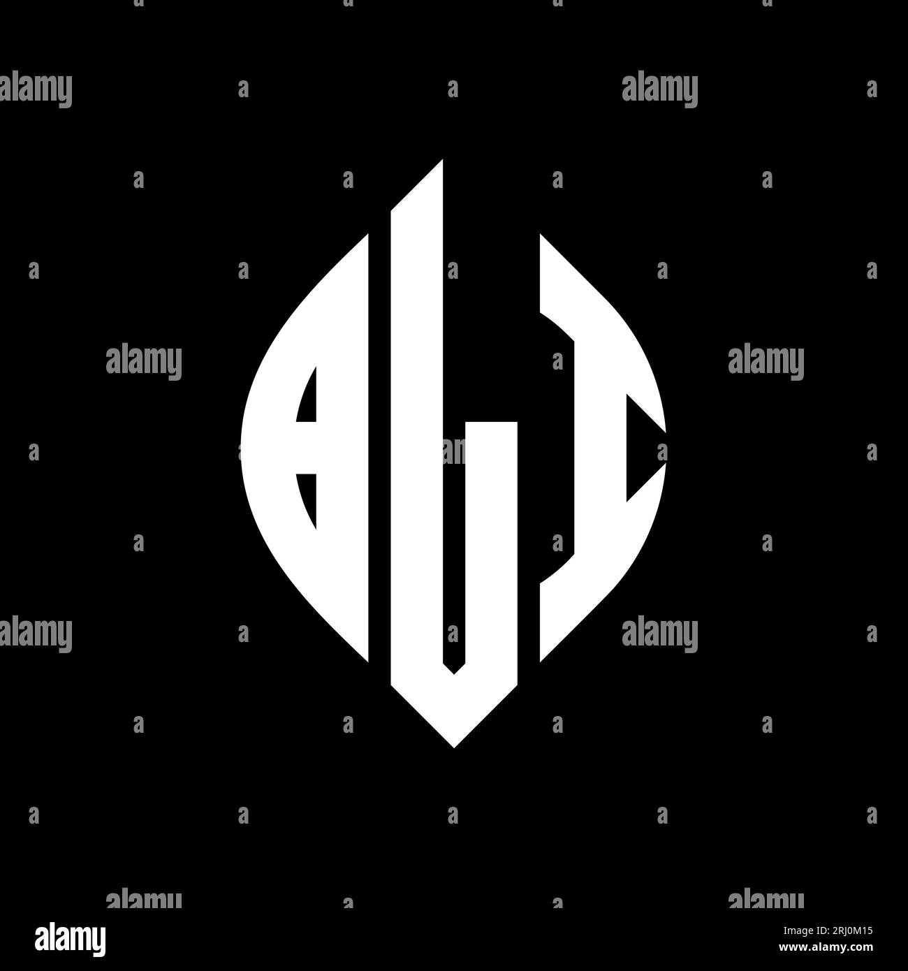 BLI circle letter logo design with circle and ellipse shape. BLI ...