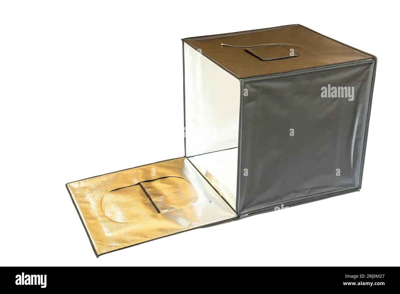 Studio box portable with LED light strips on white isolated background ...