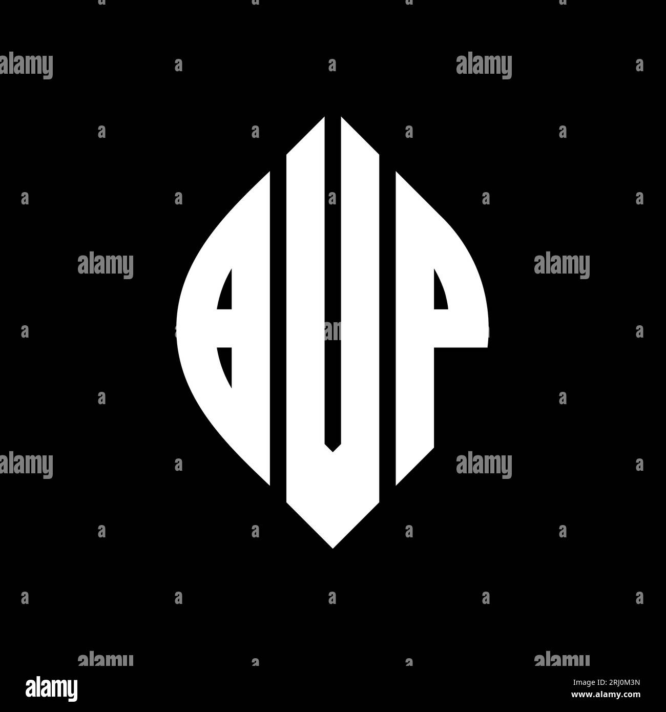 BVP circle letter logo design with circle and ellipse shape. BVP ...