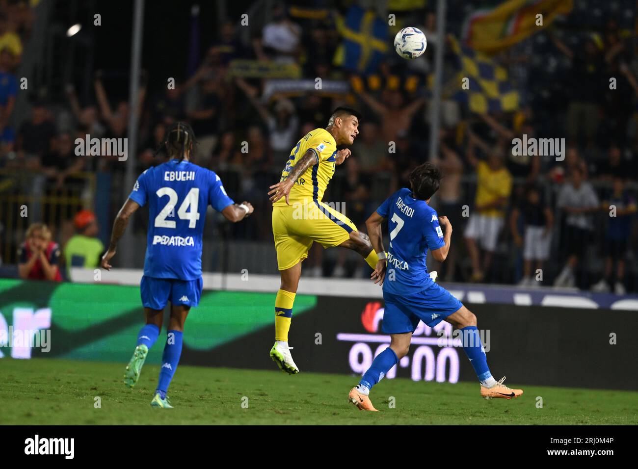 Bruno Amione (Hellas Verona)Stiven Shpendi (Empoli) during the Italian ...