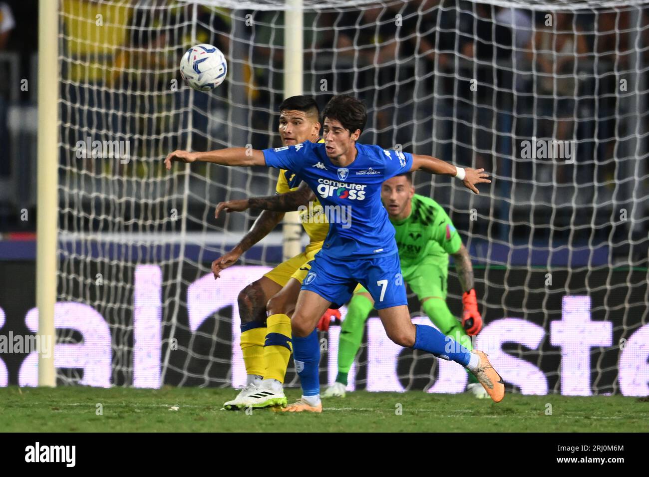 Stiven Shpendi (Empoli)Bruno Amione (Hellas Verona) during the Italian ...