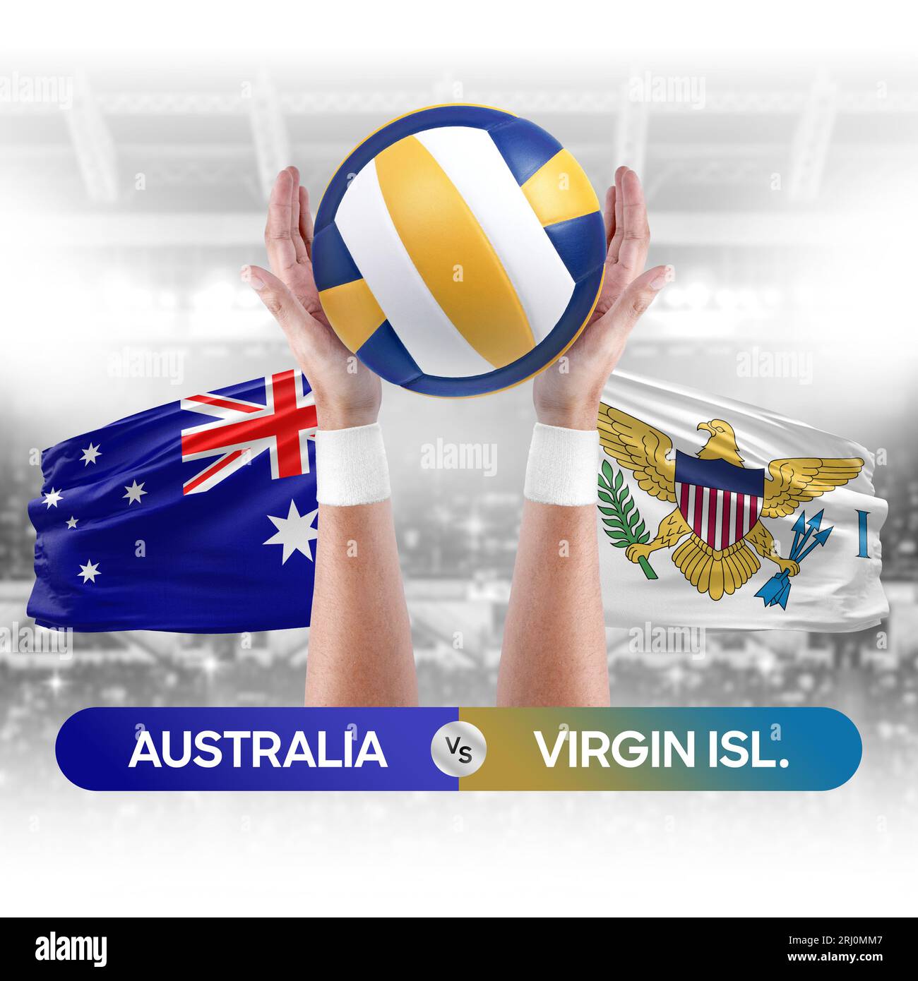 Australia vs Virgin Islands national teams volleyball volley ball match ...