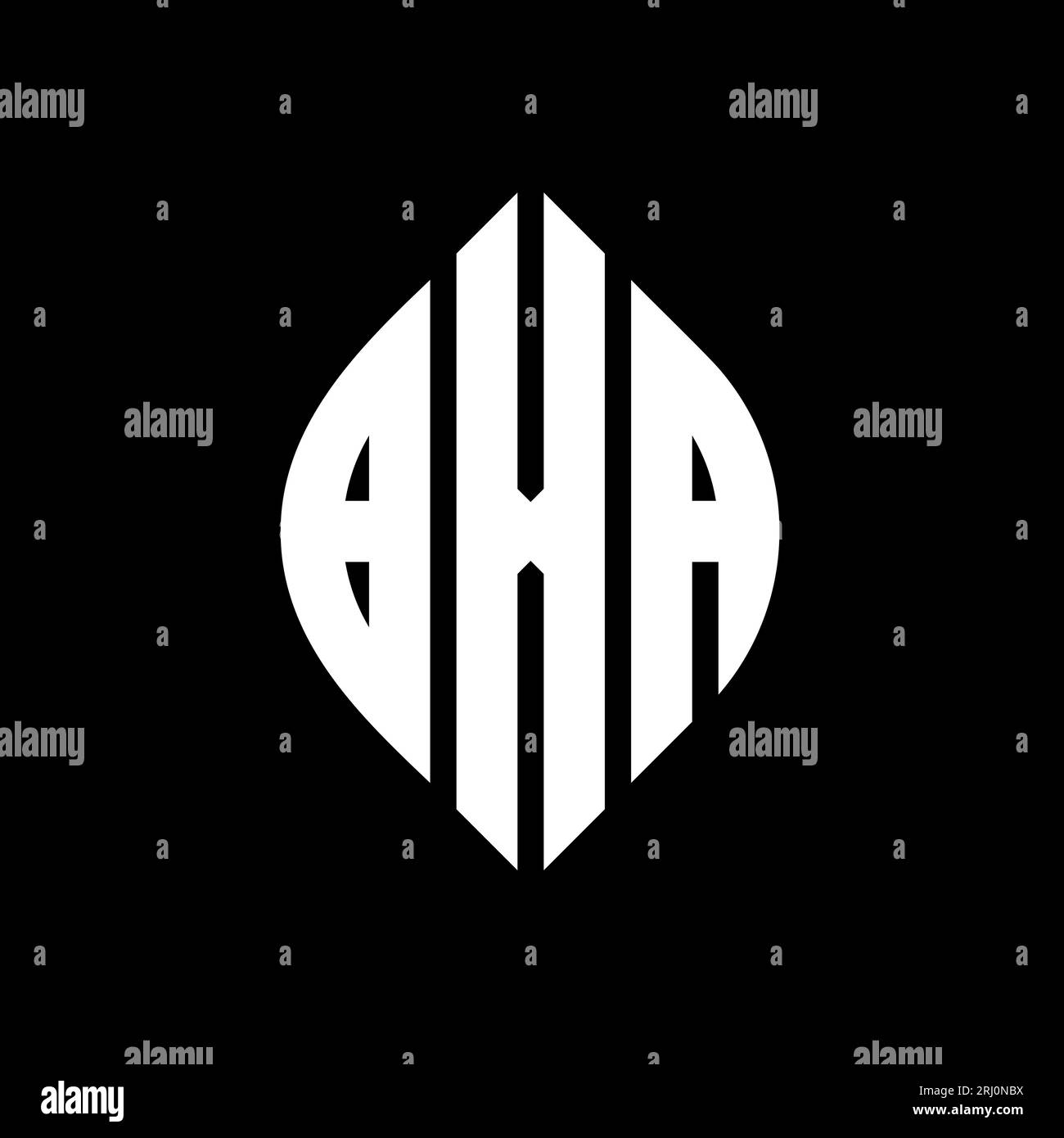 BXA circle letter logo design with circle and ellipse shape. BXA ...