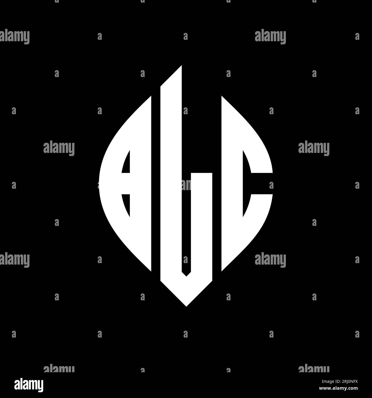 BLC circle letter logo design with circle and ellipse shape. BLC ...